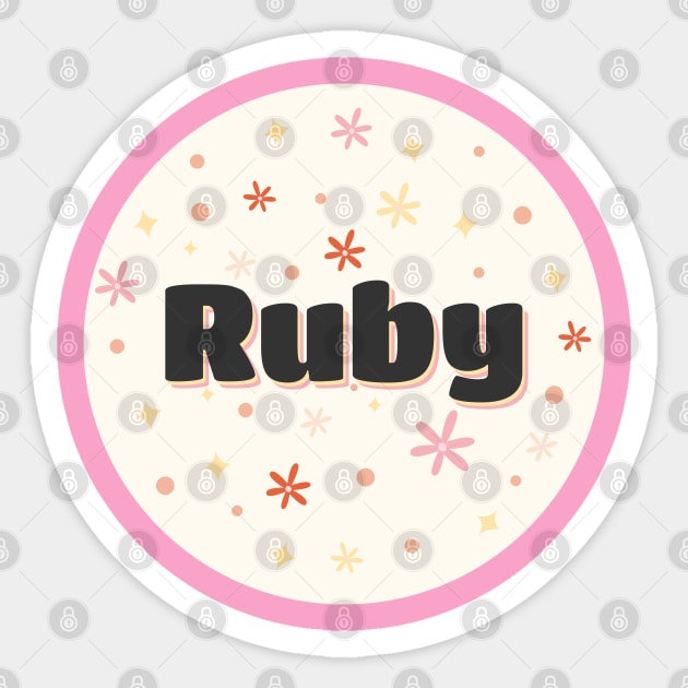 Ruby name cute design - Ruby - Sticker | TeePublic